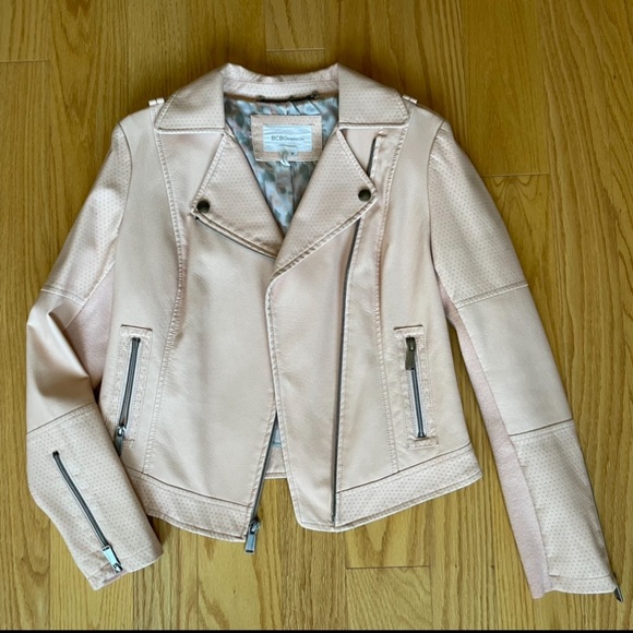 BCBGeneration | Jackets & Coats | Bcbgeneration Blush Pink Faux Leather ...